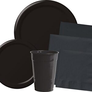 Creative Converting Party Supplies Dinner Plates, 7.5 x 4.25-Inch, Black Velvet