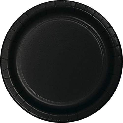 Creative Converting Party Supplies Dinner Plates, 7.5 x 4.25-Inch, Black Velvet