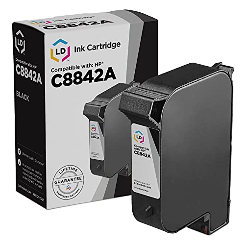 LD Products Remanufactured Ink Cartridge Replacement for HP C8842A (Versatile Black) compatible with AddressRight: DA400, DA500, DA50S, DA550, DA550e, DA55S, DA700, DA70S, DA750, DA750e, DA75S & DA80F