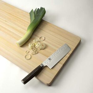 Shun Cutlery Premier 5.5", Ideal Chopping Vegetables and All-Purpose Chef, Professional Nakiri, 5.5 Inch, Handcrafted Japanese Kitchen Knife