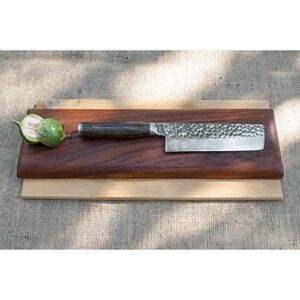 Shun Cutlery Premier 5.5", Ideal Chopping Vegetables and All-Purpose Chef, Professional Nakiri, 5.5 Inch, Handcrafted Japanese Kitchen Knife