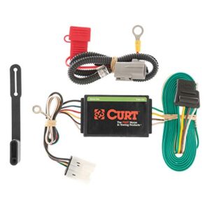 curt 56102 vehicle-side custom 4-pin trailer wiring harness, fits select mitsubishi outlander, black