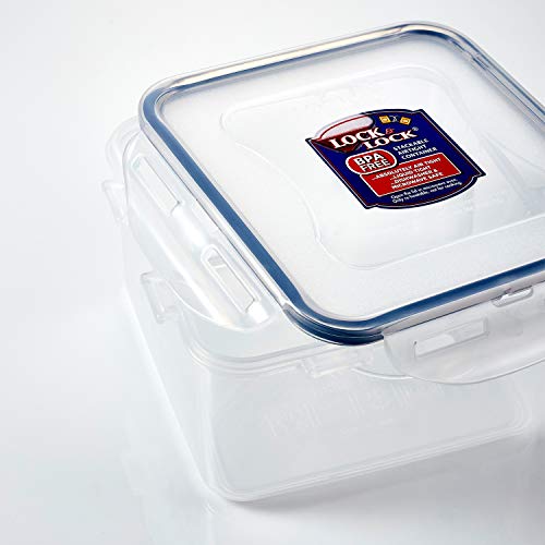 LocknLock Easy Essentials Food Storage lids/Airtight containers, BPA Free, 6-Piece, Clear