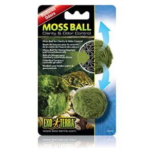 exo terra moss ball, water clarity and odor control for aqua-terrariums, pt2478 , white