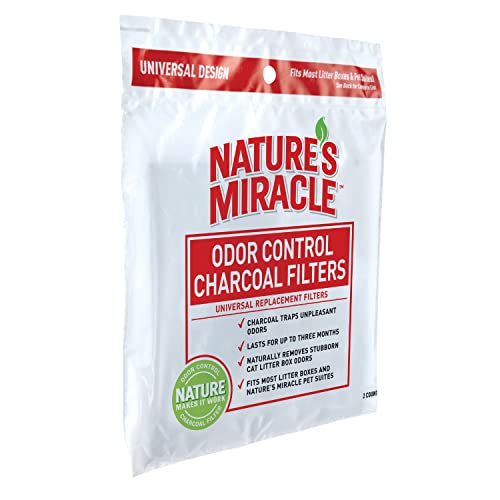 Natures Miracle Odor Control Universal Charcoal Filter, 2-Pack