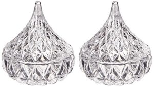 godinger crystal famous hersheys kiss crystal trinket box, set of 2