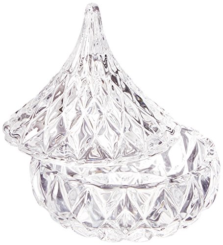 Godinger Crystal Famous Hersheys Kiss Crystal Trinket Box, Set of 2