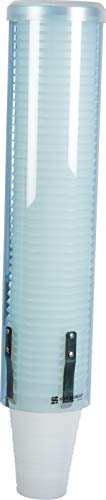 San Jamar Large Pull-Type Water Cup Dispenser, for 12 Oz Cups, Translucent Blue