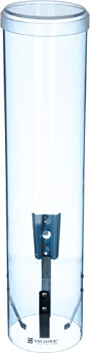 San Jamar Large Pull-Type Water Cup Dispenser, for 12 Oz Cups, Translucent Blue