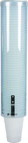 San Jamar Large Pull-Type Water Cup Dispenser, for 12 Oz Cups, Translucent Blue