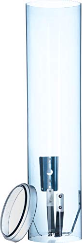 San Jamar Large Pull-Type Water Cup Dispenser, for 12 Oz Cups, Translucent Blue