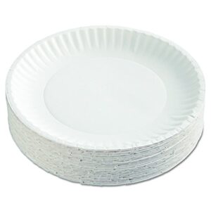 ajm packaging - ajmpp9grawh corporation pp9grawh paper plates, 9" diameter, white, 12 packs of 100 (case of 1200)