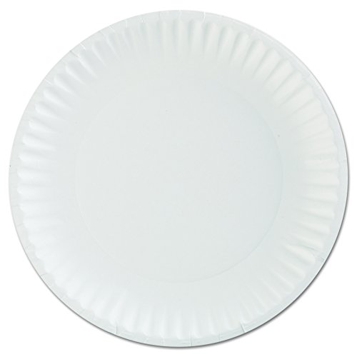 AJM Packaging - AJMPP9GRAWH Corporation PP9GRAWH Paper Plates, 9" Diameter, White, 12 Packs of 100 (Case of 1200)