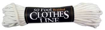 Cotton Rope 50ft Cotton Braided Clothes Line Rope (3/16-inch)