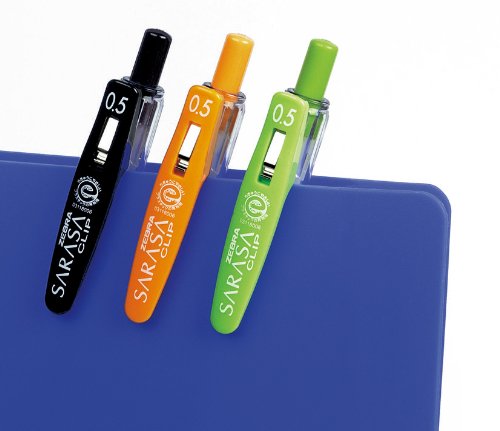 Zebra Sarasa Push Clip Gel Ink Pen - 0.3 mm - 10 Color Set