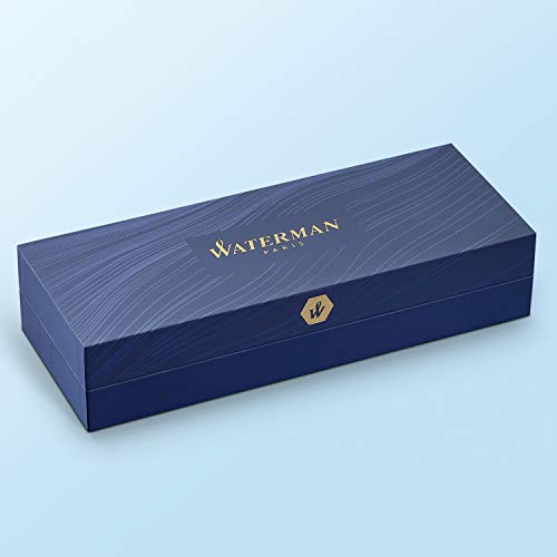 Waterman Hémisphère Ballpoint Pen, Stainless Steel with Chrome Trim, Medium Point, Blue Ink, Gift Box