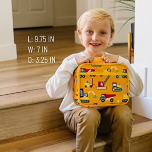 Wildkin Kids Insulated Lunch Box Bag for Boys & Girls, Reusable Kids Lunch Box is Perfect for Early Elementary Daycare School Travel, Ideal for Hot or Cold Snacks & Bento Boxes (Under Construction)