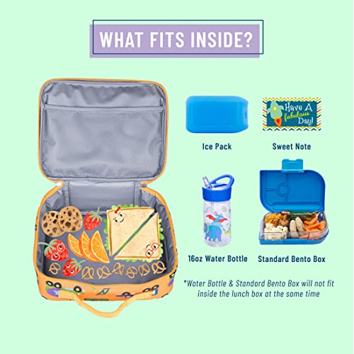 Wildkin Kids Insulated Lunch Box Bag for Boys & Girls, Reusable Kids Lunch Box is Perfect for Early Elementary Daycare School Travel, Ideal for Hot or Cold Snacks & Bento Boxes (Under Construction)