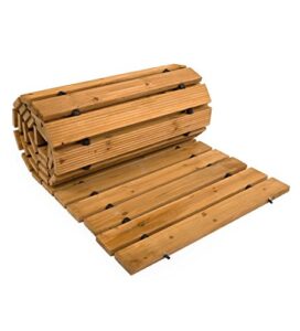 plow & hearth 52127 weather-resistant straight hardwood pathway, 8'