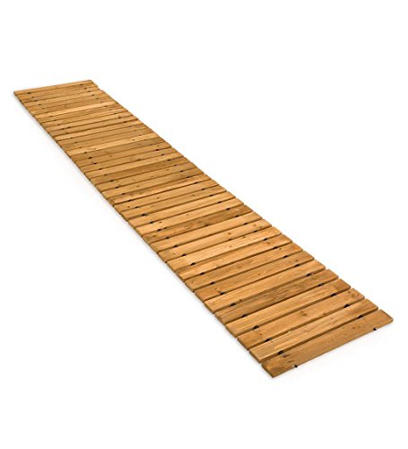 Plow & Hearth 52127 Weather-Resistant Straight Hardwood Pathway, 8'