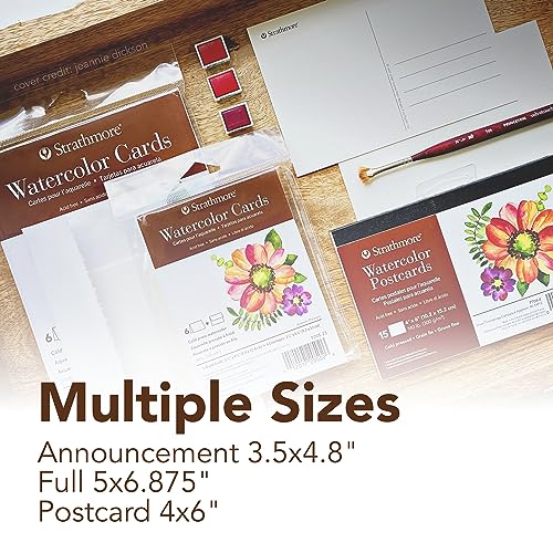 Strathmore Cards & Envelopes 5"X6.875" 10/Pkg-Watercolor -105015