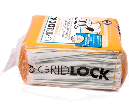 GOGO Gridlock, Puppy Pee Pads with Adhesive, 30 Count