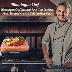 Himalayan Chef Natural Pink Salt Plate For Cooking,Grilling,Cutting and Serving - Pink Salt Slab (8" x 8" x 2")