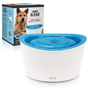 zeus h2eau elevated dog and cat drinking water fountain with purifying filter, 6l capacity