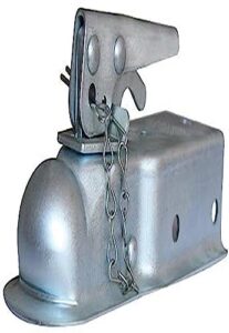 husky 87071 1-7/8" ball 2.5" width straight coupler with chain , grey