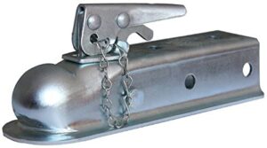 husky 87073 2" ball 2" width straight coupler with chain , grey