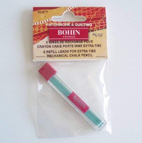 Bohin Mechanical Chalk Pencil Refill 6/Pkg-Green