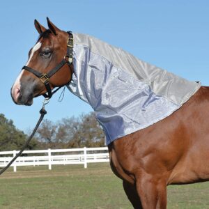 cashel crusader horse fly sheet neck guard, grey, medium