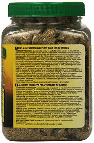 Zoo Med Laboratories SZMZM120 Natural Forest Tortoise Food, 8.5-Ounce