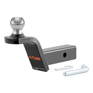 curt 45152 fusion trailer hitch mount with 1-7/8-inch ball & pin, fits 2-inch receiver, 5,000 lbs, 2-in rise