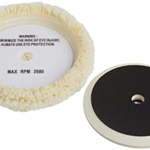 DEWALT Wool Buffing Pad and Backing Pad Kit, 7-Inch (DW4985CL)