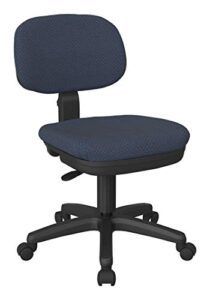 office star sc series basic adjustable office desk task chair with padded foam seat and back, interlink ink blue fabric