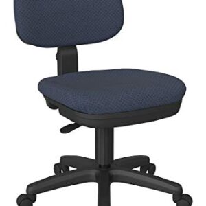 Office Star SC Series Basic Adjustable Office Desk Task Chair with Padded Foam Seat and Back, Interlink Ink Blue Fabric