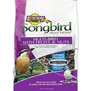 Audubon Park Songbird Selections 11980 Multi Wild Bird Food with Fruits and Nuts, 15 lb