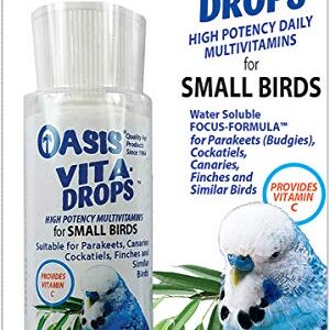 OASIS #80257 Vita Drops for Small Birds, 2- ounce liquid multivitamin