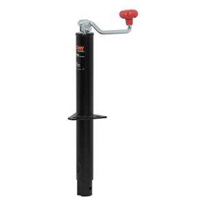 curt 28255 a-frame trailer jack, 5,000 lbs, 15 inches vertical travel, carbide black powder coat