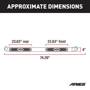 ARIES S221008 4-Inch Oval Black Steel Nerf Bars, Select Jeep Grand Cherokee