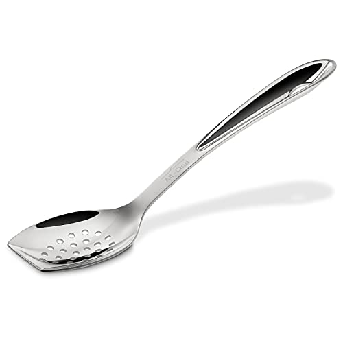 All-Clad Cook & Serve Stainless Steel Slotted Spoon, 10 inch, Silver