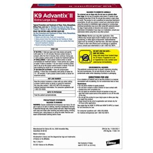 K9 Advantix II XL Dog Vet-Recommended Flea, Tick & Mosquito Treatment & Prevention | Dogs Over 55 lbs. | 6-Mo Supply