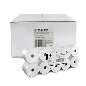 2 1/4 in." (56 mm) x 230 ft., thermal printer rolls