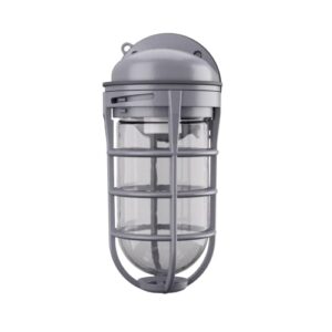 Lithonia Lighting VW150I M12 Incandescent Utility Vapor Tight, 150W 120V, Wall Mount Fixture, Grey