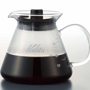 Kalita (Carita) Coffee Server I Pour Over Carafe I 500ml (17oz) I Pot Fits Kalita Drippers I Heat Resistant Glass I Made in Japan I, Single Cup, Clear