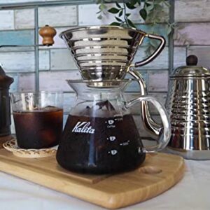 Kalita (Carita) Coffee Server I Pour Over Carafe I 500ml (17oz) I Pot Fits Kalita Drippers I Heat Resistant Glass I Made in Japan I, Single Cup, Clear