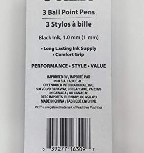 Forma 1.0 mm Ball Point Retractable Black Ink (various barrel colors) - 3 Pack >> See seller comments for barrel colors offered <<