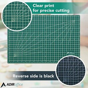 Adir Corp. 36x48 Inches Green/Black Professional Self Healing Cutting Mats - 3 Ply Double Sided Reversible Durable Non-Slip PVC Cutting Mats - Perfect for Crafts & Sewing