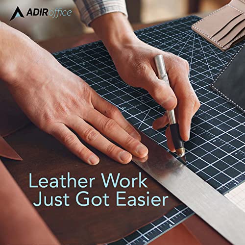 Adir Corp. 36x48 Inches Green/Black Professional Self Healing Cutting Mats - 3 Ply Double Sided Reversible Durable Non-Slip PVC Cutting Mats - Perfect for Crafts & Sewing